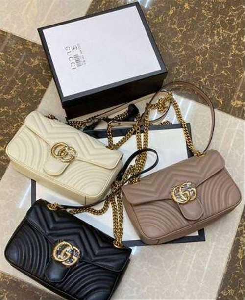 Сумка женская Gucci GG Marmont (Премиум)