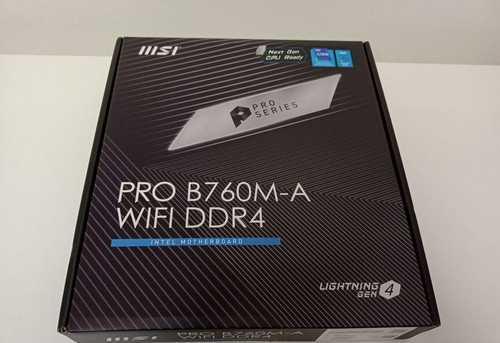 Материнская плата MSI PRO B760M-A wifi DDR4 (NEW)