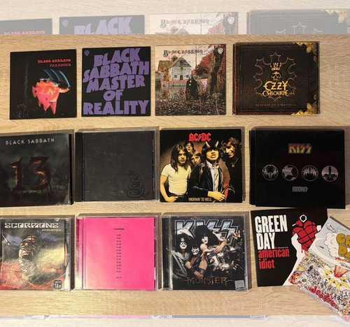 Cd Black sabbath, AC/DC,Kiss,Scorpions,Kasabian