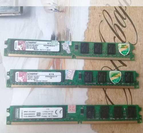 DDR2 2Gb 800mhz Kingston KVR800D2N6/2G узкая