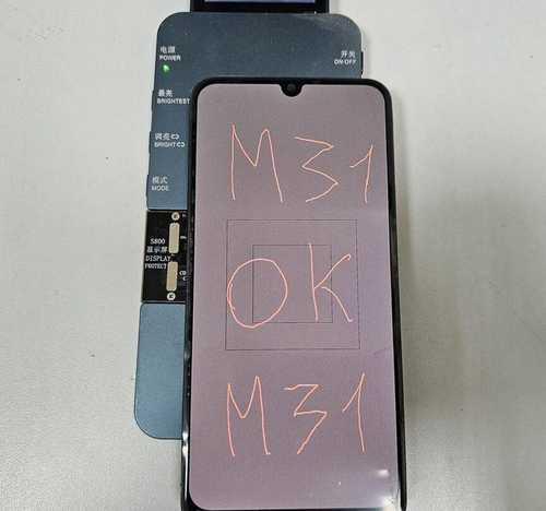 Дисплей Samsung Galaxy M31 оригинал в рамке