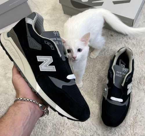 Made in USA New Balance 998 Black 9US 10,5US