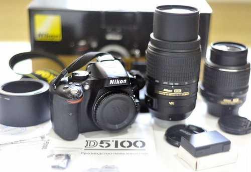Фотоаппарат Nikon D5100 kit c двумя объективами
