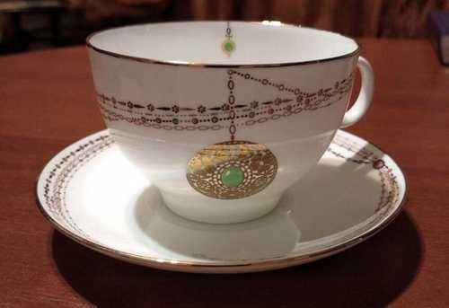 Чайная пара ифз Золотой медальон (форма яблоко)