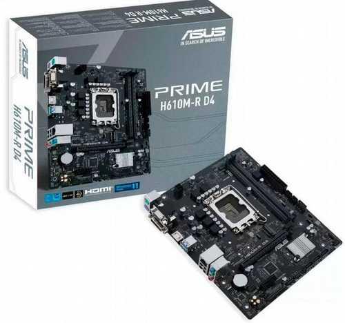 Материнская плата LGA1700 asus prime H610M-R D4-SI