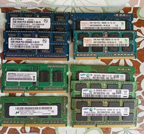 Оперативная память ddr3 для ноутбука 2gb