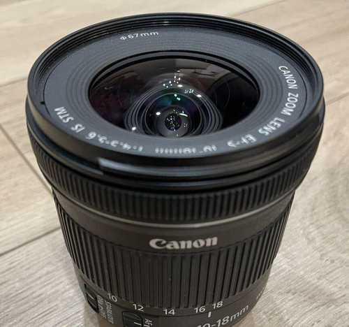 Объектив canon efs 10-18 stm б/у