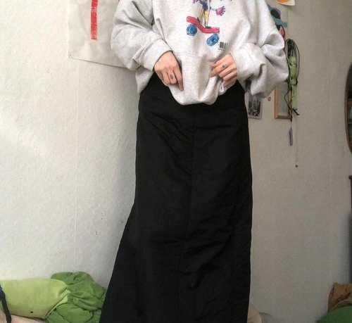 Карго юбка утпеплённая макси