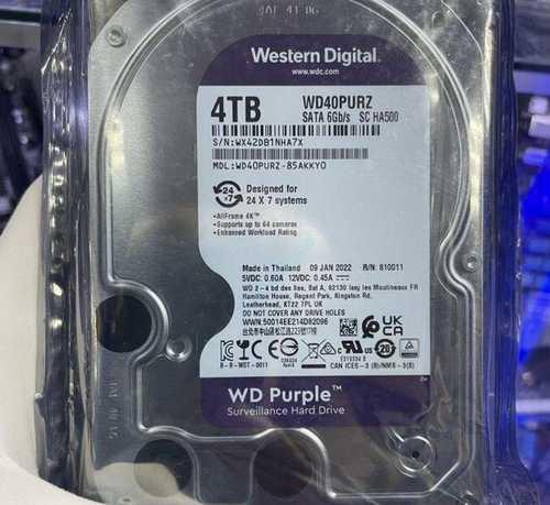 Новый HDD 4TB WD Purple Гарантия