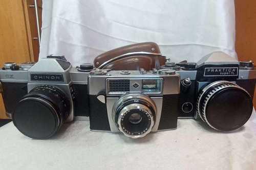 Praktica super TL, chinon CX, agfa optima la