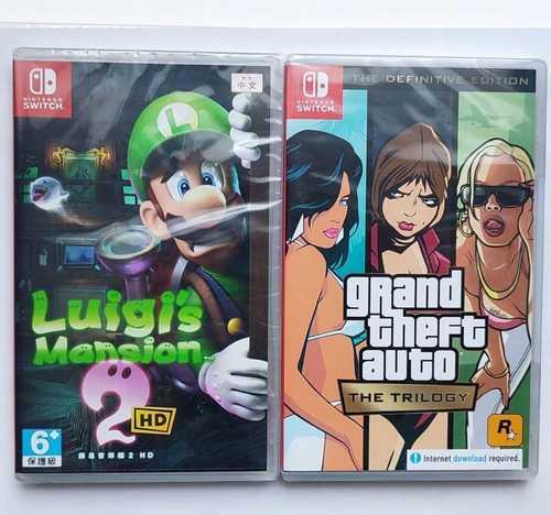 Grand theft Auto the trilogy и Luigi's mansion 2