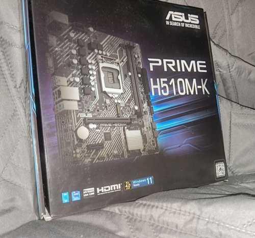 Материнская плата asus prime h510m+k