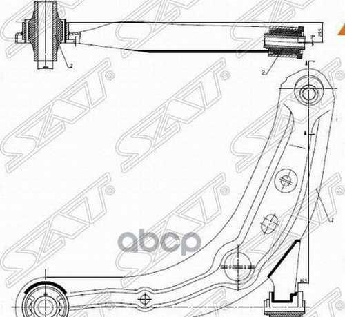 Рычаг передний mazda MPV 99- LH stlc6234350C Sat
