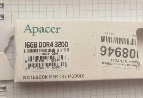 Оперативная память ddr4 16gb apacer для ноутбука