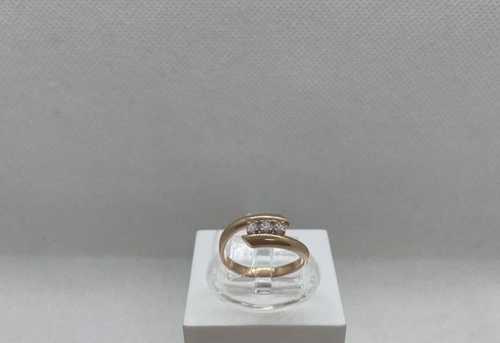Золотое кольцо с камнями 585 (Акварель)