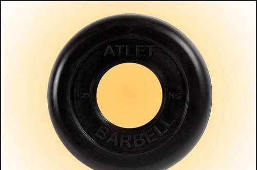 Диск для штанги 1.25 кг обрезиненный 51 мм Barbell