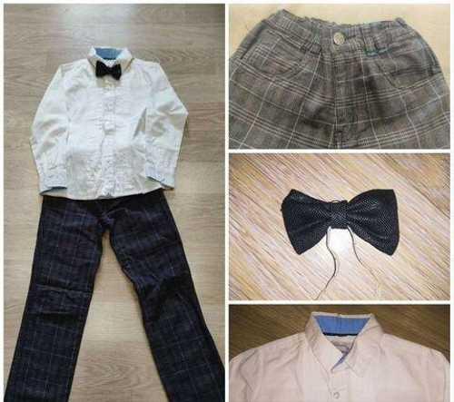 Рубашка, штаны, бабочка на мальчика. 110-116
