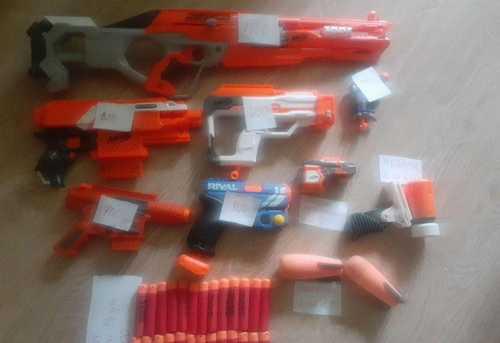 Nerf разные серии+пули+модули