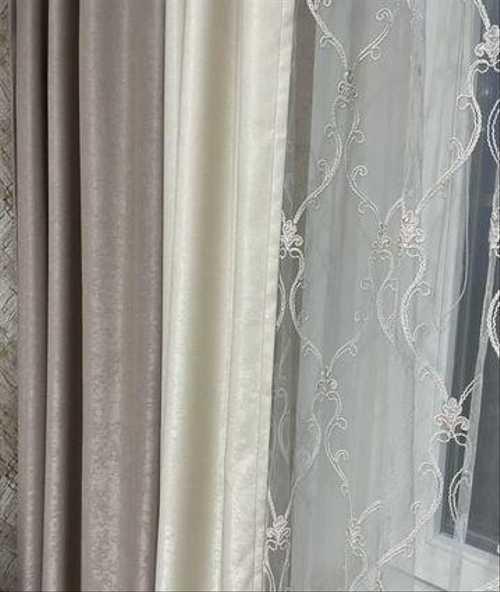 Комплект шторы и тюль