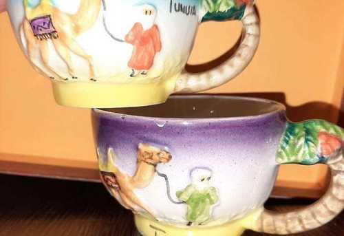Чашки из Туниса сувенир с верблюдом 2 шт
