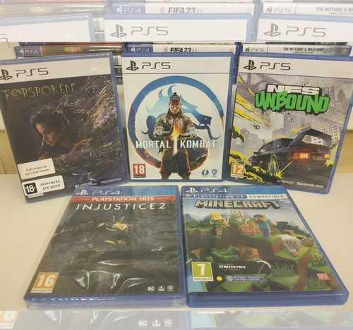 PS5 Fospoken/ MK 1/ NFS/ Injustice/ Minecraft