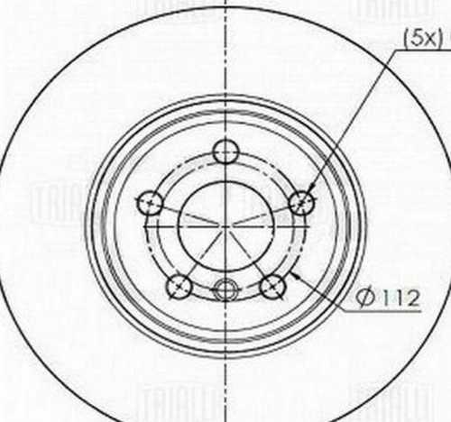 Trialli DF 190436 Диск тормозной для а/м BMW 5 (G3