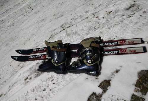 Ботинки Salomon 8.0 р.39 и лыжи