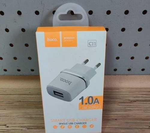 Сетевое зу USB Hoco C11 (1USB/1A) белый