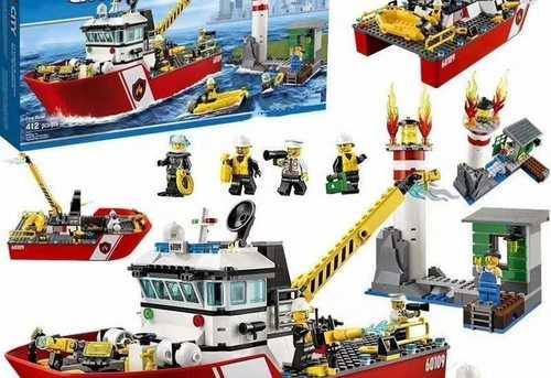 Конструктор Пожарный катер типа Lego (Лего) 60109