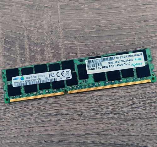 Память Samsung DDR3 16GB ECC REG 1866MHz