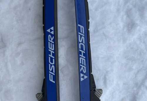 Лыжи беговые Fisher коньковые комплект с палками