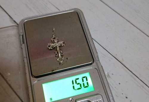 Крест, серебро 925, вес 1.50 г