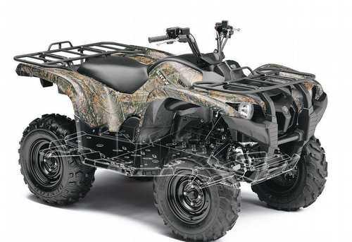 Защита днища на квадроцикл Yamaha Grizzli 700 (201