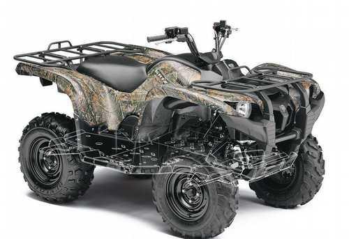 Защита днища на квадроцикл Yamaha Grizzli 700 (201