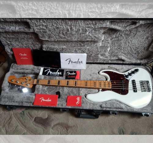 Fender American Ultra Jazz Bass V MN Arctic Pearl