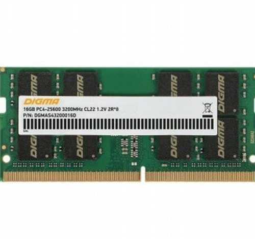 Digma SO-dimm DDR4 16Gb dgmas43200016D 3200Mhz CL22 1.2В dual rank