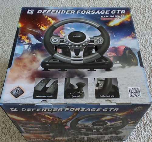 Игровой руль defender forsage gtr