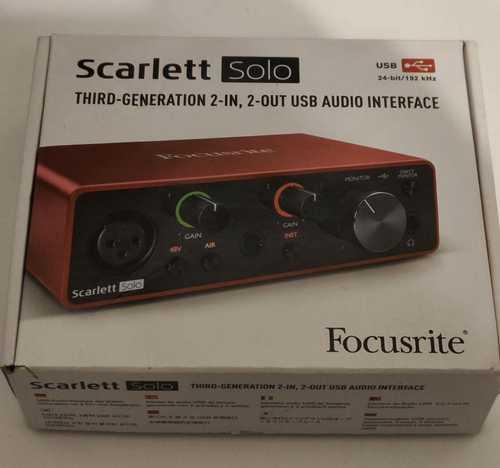 Звуковая карта Focusrite Scarlett Solo 3rd gen