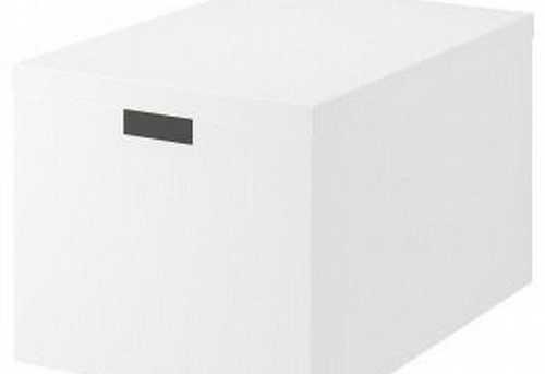 Tjena тьена Коробка с крышкой, белый, 35x50x30 см