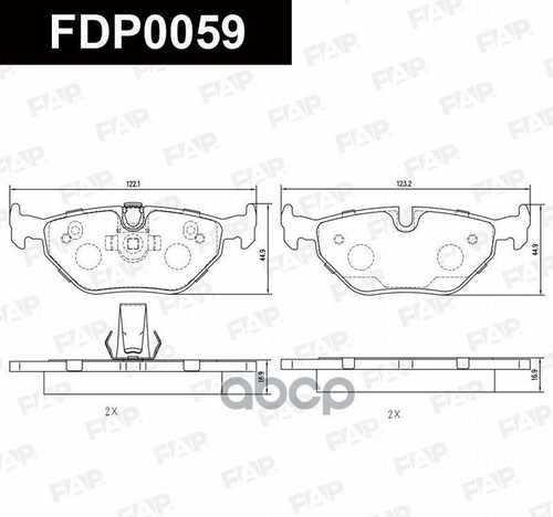 Тормозные колодки дисковые FDP0059 FDP0059 FAP