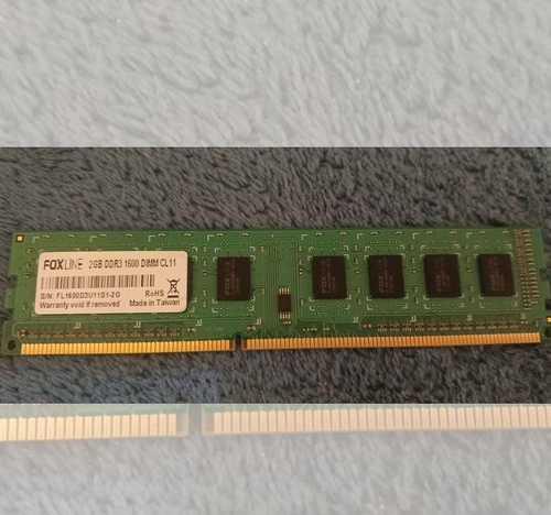 Оперативная память ddr3 2 gb 1600