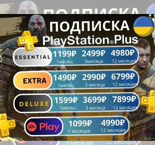 Подписка ps plus Delux на ps4 ps5 EA play (Арт.75484)