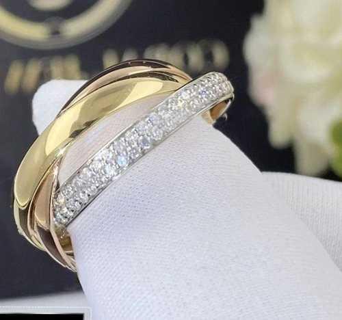 Кольцо Cartier Trinity белое золото 156 бр. 0.6539 ct
