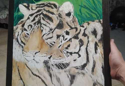 Картина маслом тигр