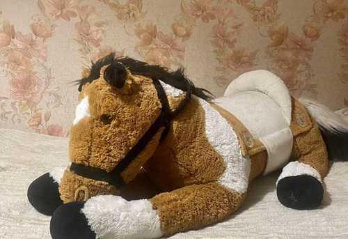 Детская игрушка плюшевый конь большой