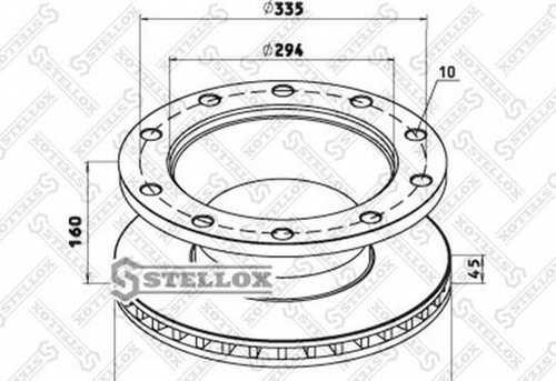 Диск тормозной 85-00807-SX Stellox
