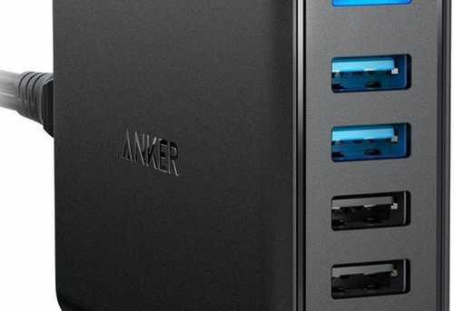 Сзу Anker 63W A2054 Black PowerPort 5 with Dual Q