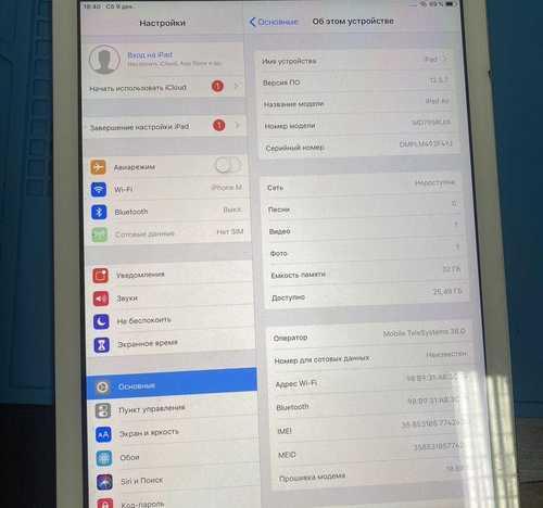 LCD дисплей iPad Air 1