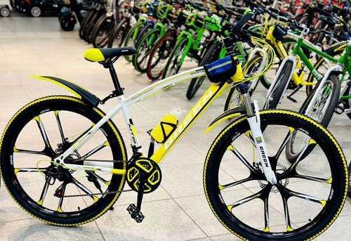 Велосипед Green (бело-желтый)