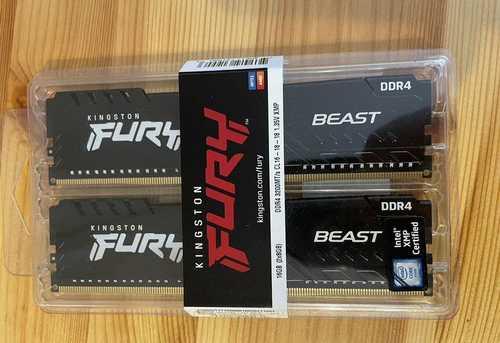 Kingston Fury DDR4 3200мгц 16-18-18 32GB (16x2GB)